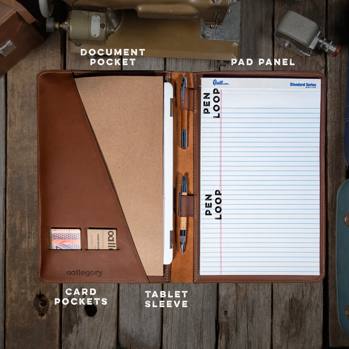 Handmade Leather Padfolios & Portfolios | Allegory Handcrafted Goods