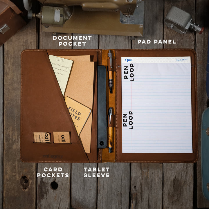 Handmade Leather Padfolios & Portfolios | Allegory Handcrafted Goods