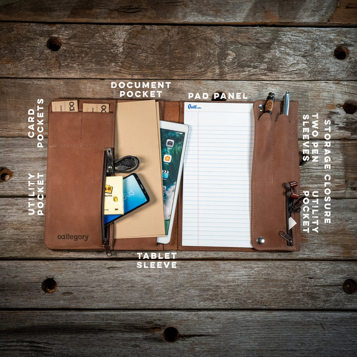 Handmade Leather Padfolios & Portfolios | Allegory Handcrafted Goods
